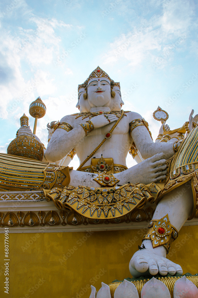 Lord Brahma, is the Creator God in Hinduism. Chachoengsao, Thailand ...