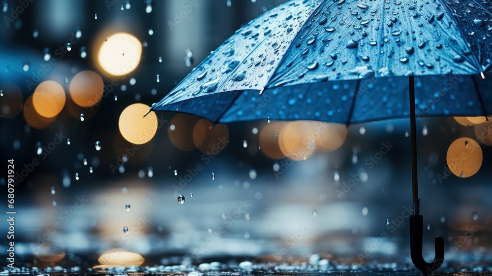 Transparent Umbrella Under Heavy Rain Against , Wallpaper Pictures ...