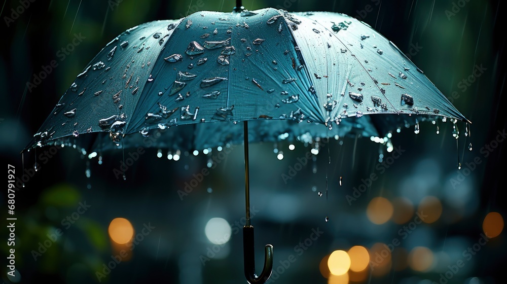 Transparent Umbrella Under Heavy Rain Against , Wallpaper Pictures ...