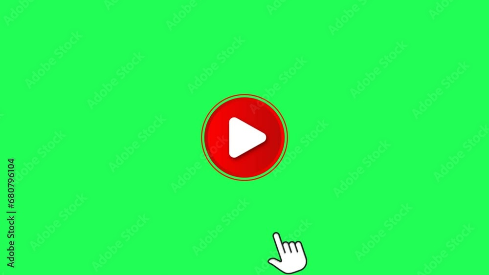 play and stop button animation, hand cursor animation, play button ...