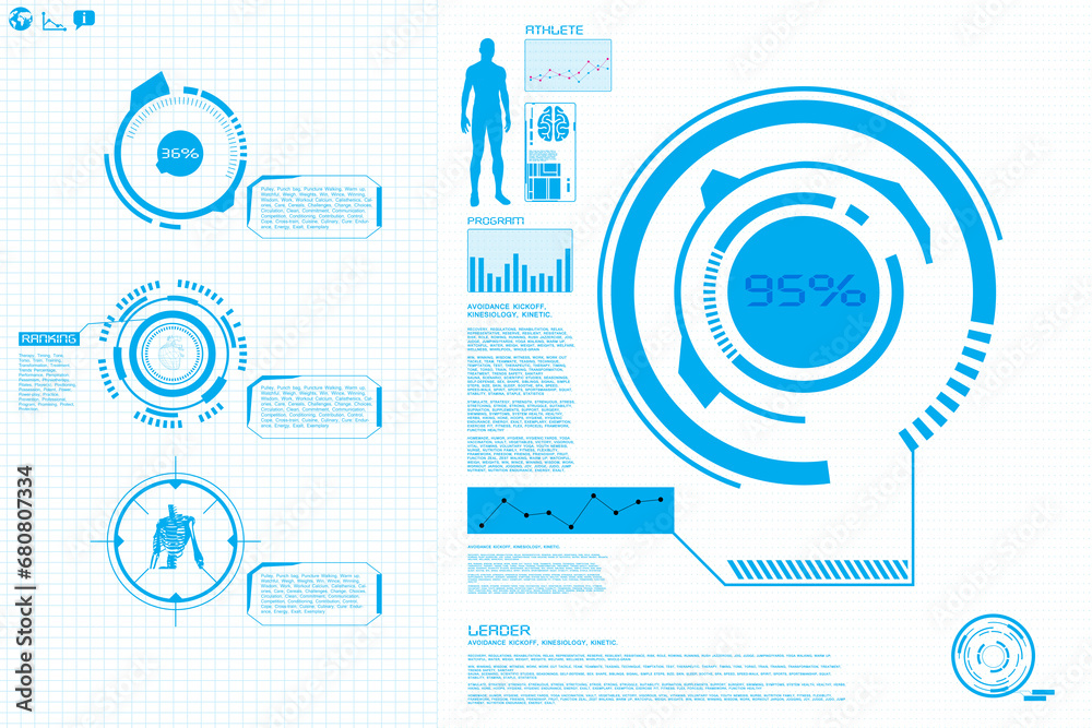 Digital png illustration of digital interface with medical processing ...