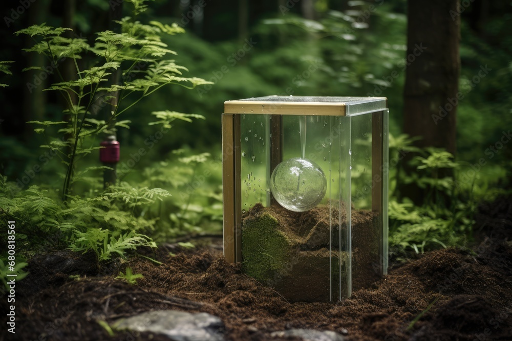 Time Capsule: Burying a time capsule to be opened in the future. Stock ...