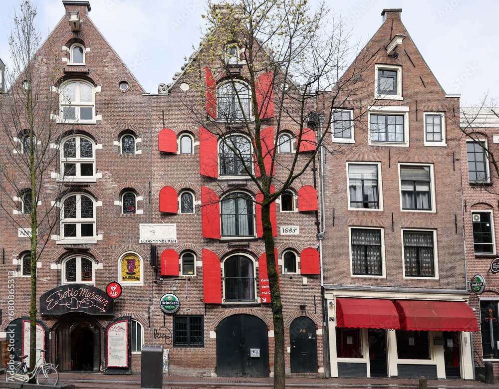 Amsterdam, Netherlands - De Wallen - called the red light district. It ...
