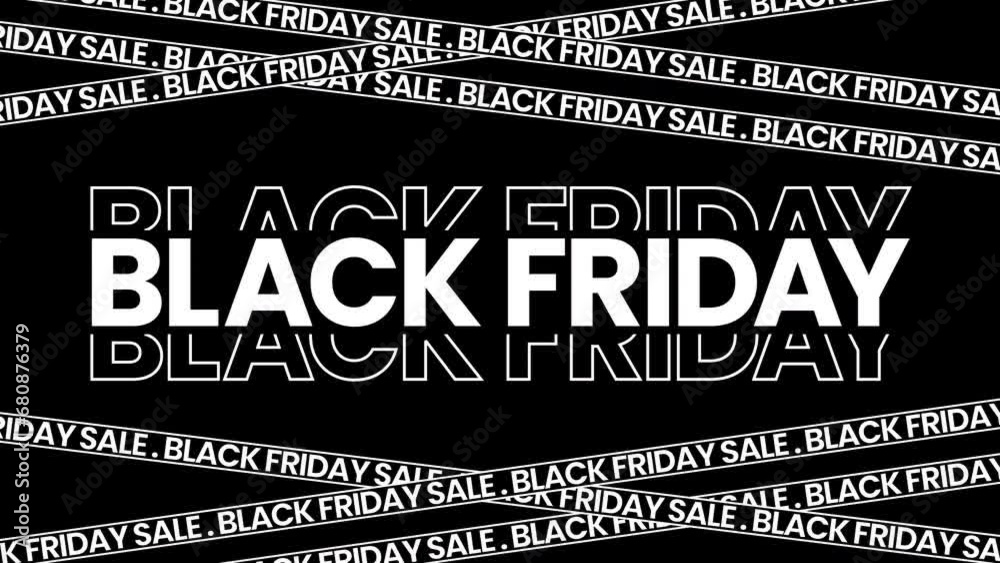 Black Friday graphic element. Bold black friday sale banner design 4k ...