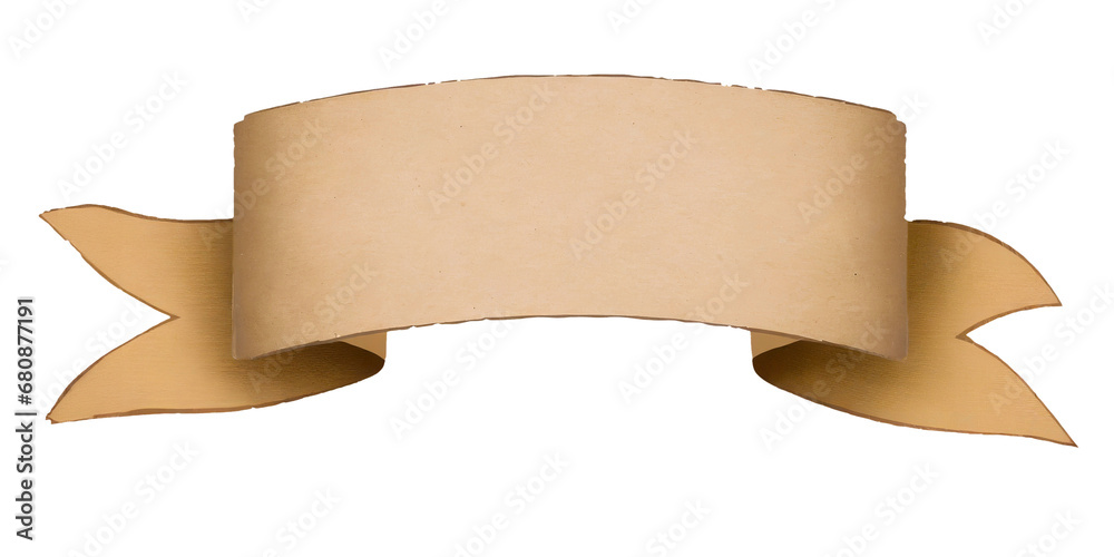 Vintage paper title banner isolated on a transparent background. PNG ...