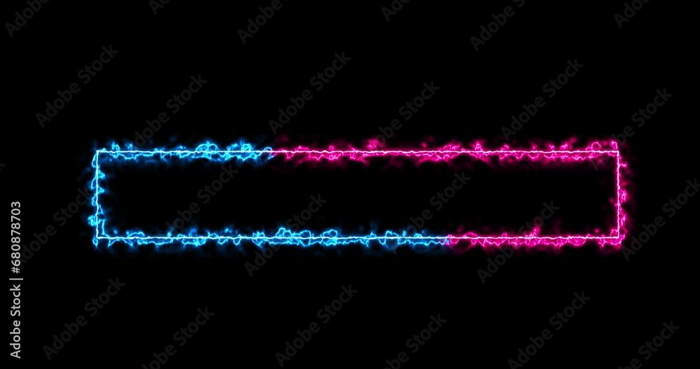 Neon Lower Third animation in cool color in 4k. Neon Lower Third for a ...