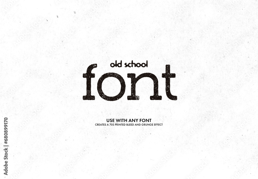 Old print style text effect Stock Template | Adobe Stock