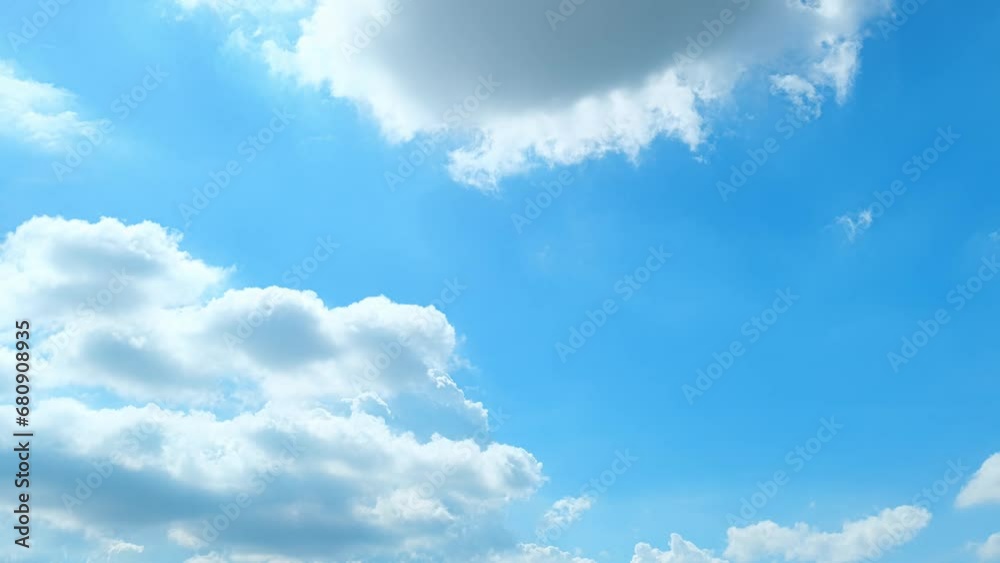 4K : Blue sky timelapse - The sky's time-lapse symphony: blue as a ...
