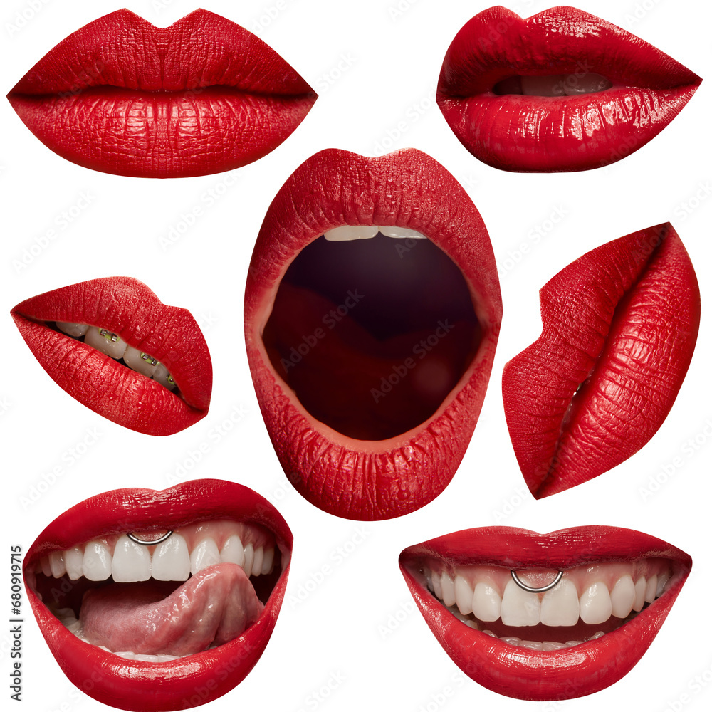 Fototapeta Collage made of photos of expressive, sensual beautiful full ... Fototapeta Collage made of photos of expressive, sensual beautiful full ...