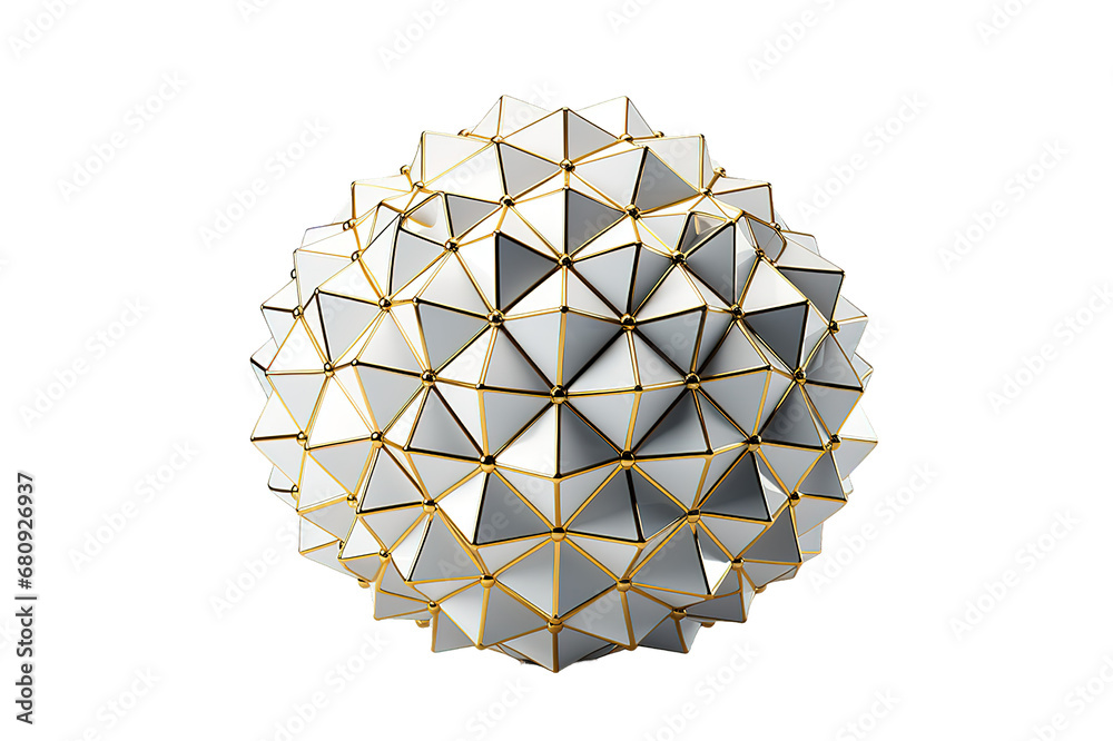 atomic molecule. High-resolution 3D collection of gold objects ...