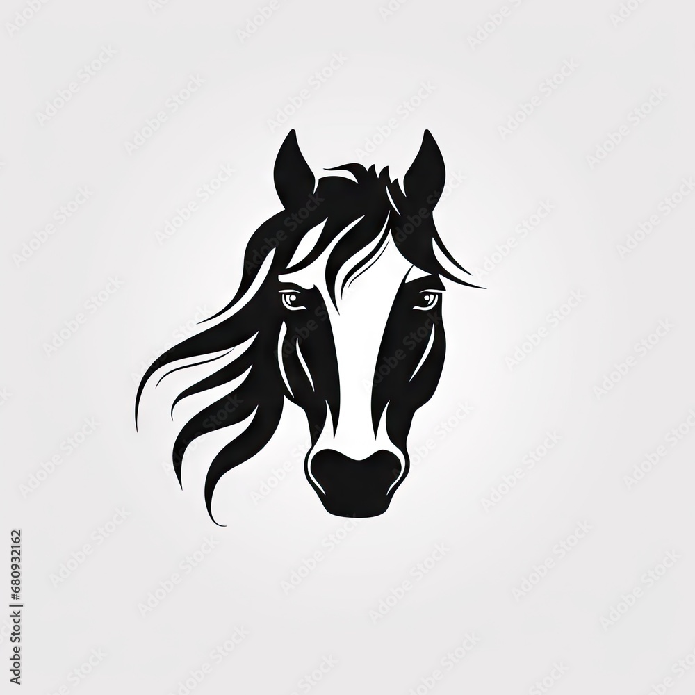 Horse Icon, Mare Symbol, Minimal Horses Icon, Generative AI ...