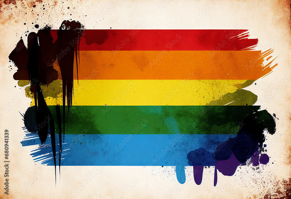 Abstract background colours of the Pride flag, the rainbow symbol of ...