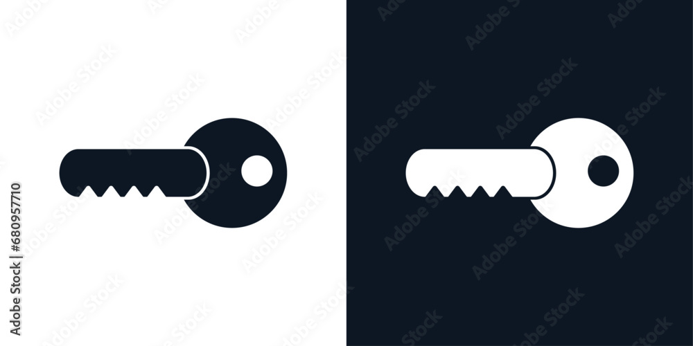 key icon black and white vector design Stock Vector | Adobe Stock