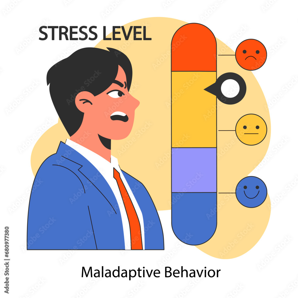 Maladaptive behavior. Neurosis, chronic stress and anxiety mental ...