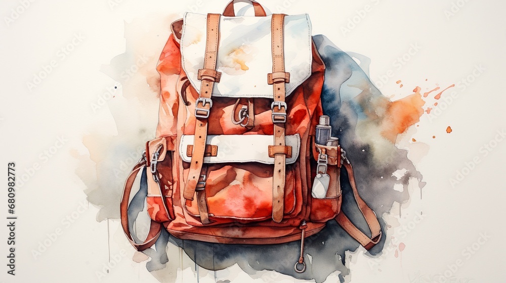 Travel Suitcase backpack luggage for camping and voyage Stock ...