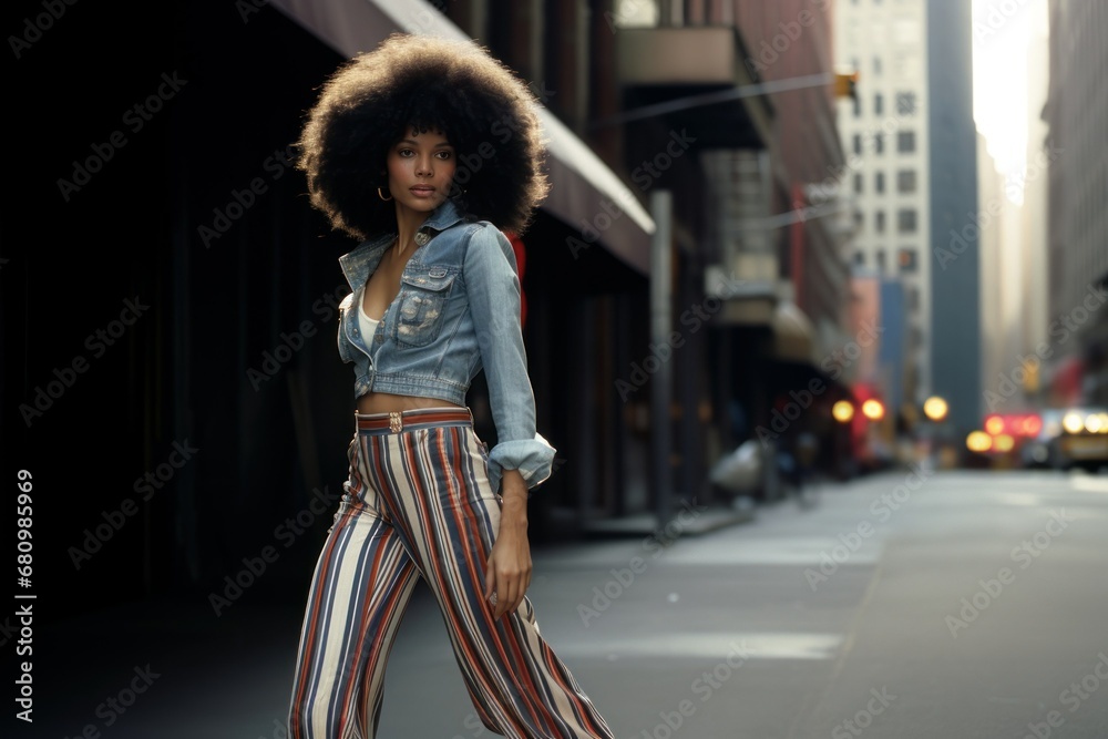 Candid Street Portrait of a Vintage Blonde Woman in the style of the ...
