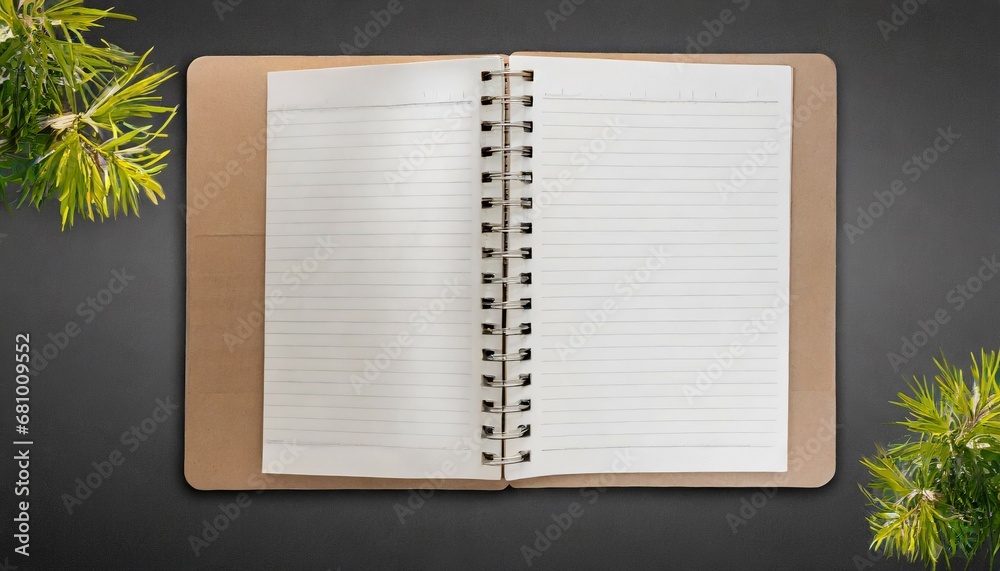 blank open notebook isolated in transparent png business stationery ...