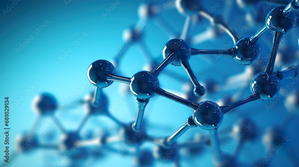 Molecular structure background. Science template wallpaper or banner ...