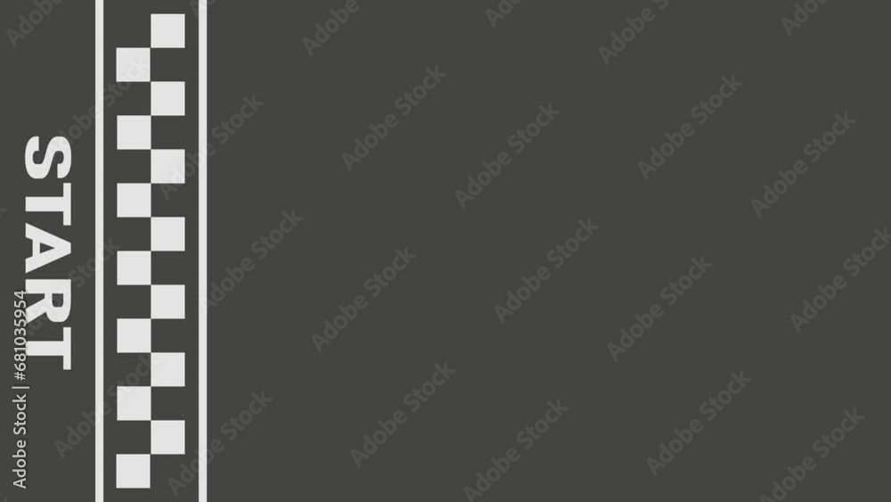 Linear race track with start line. Car or karting road racing ...