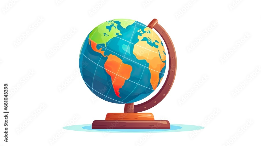 School globe illustration geography map model Stock Illustration ...