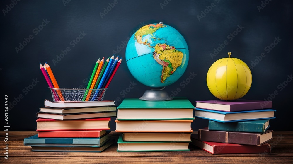 School globe illustration geography map model Stock Illustration ...