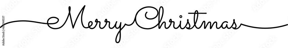 Cute Merry Christmas Monoline Typographic Ball Point design isolated on ...