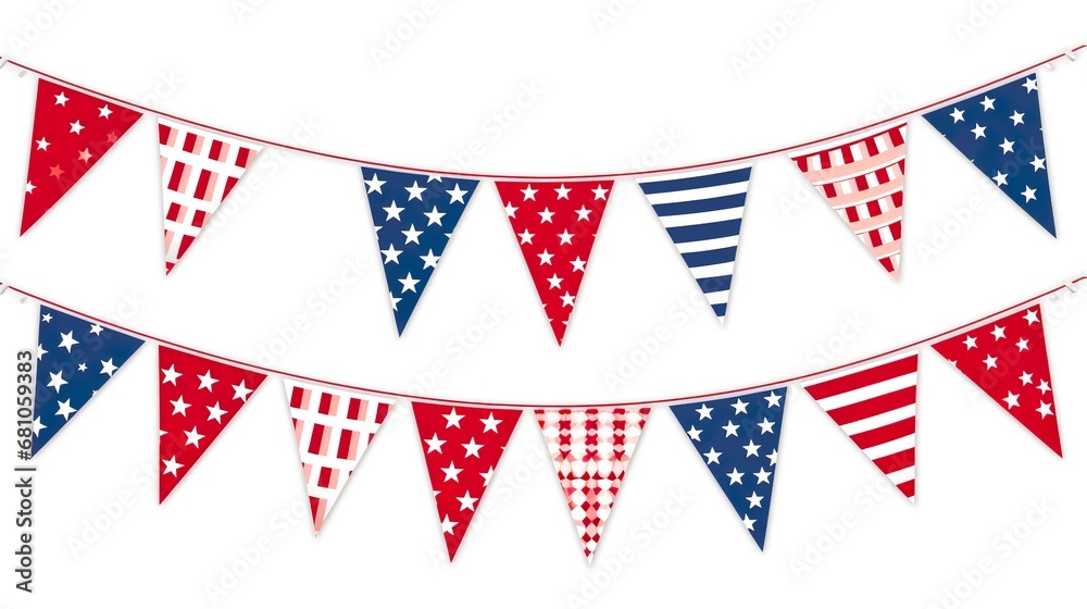 Independence Day United States stars and dividers. USA flag ...