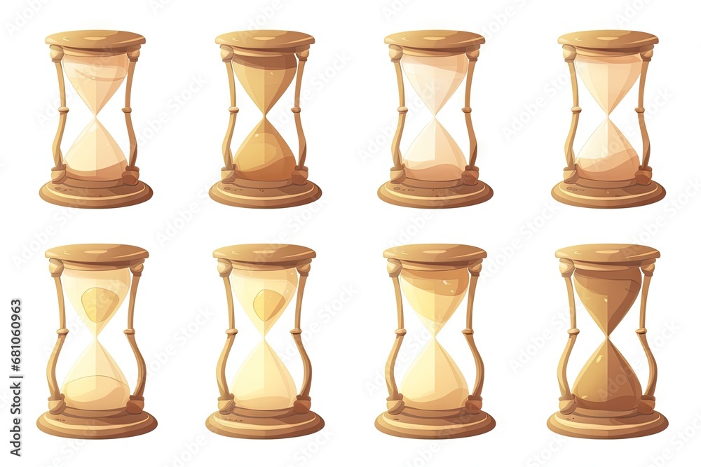 Simple Hourglass Collection, Sand Clocks for Sprite Sheet Animation ...
