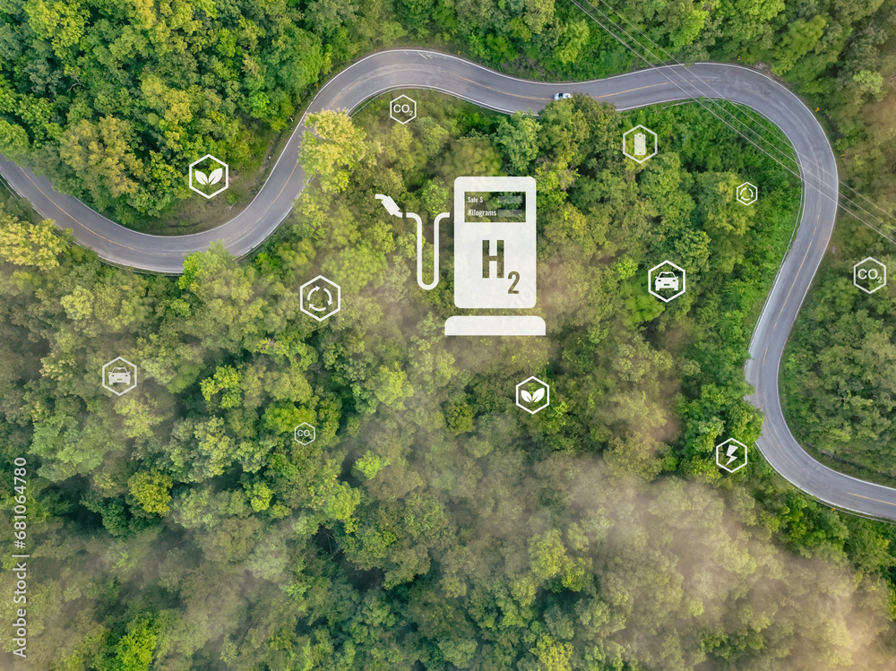 Green hydrogen concept. Sustainable renewable energy. Hydrogen Fuel ...