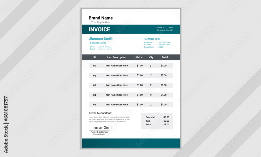 Fototapeta mapa świata dla dzieci Professional invoice and letterhead ...