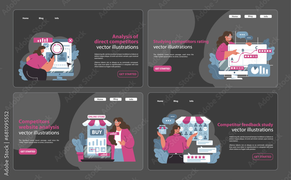 Competitive analysis visual series. In-depth exploration of direct ...