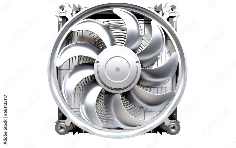 Navigating the Realistic Image of the Processor Fan on a Clear Surface ...