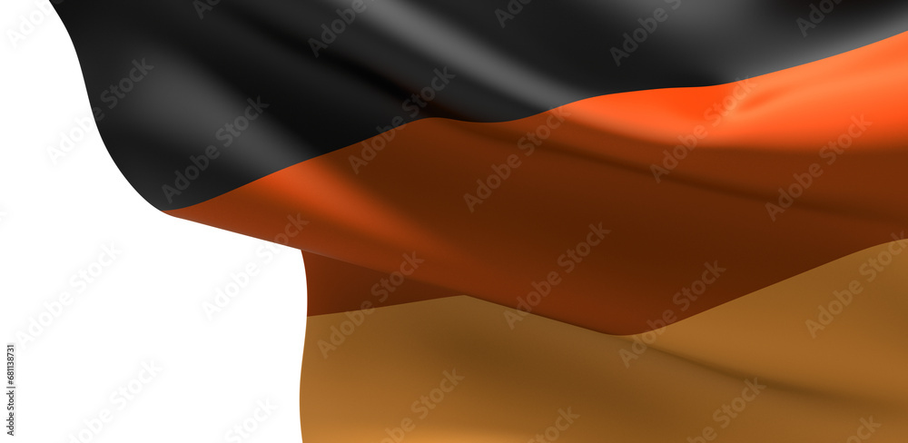 Germany flag background with cloth texture. Realistic Flag of Germany ...