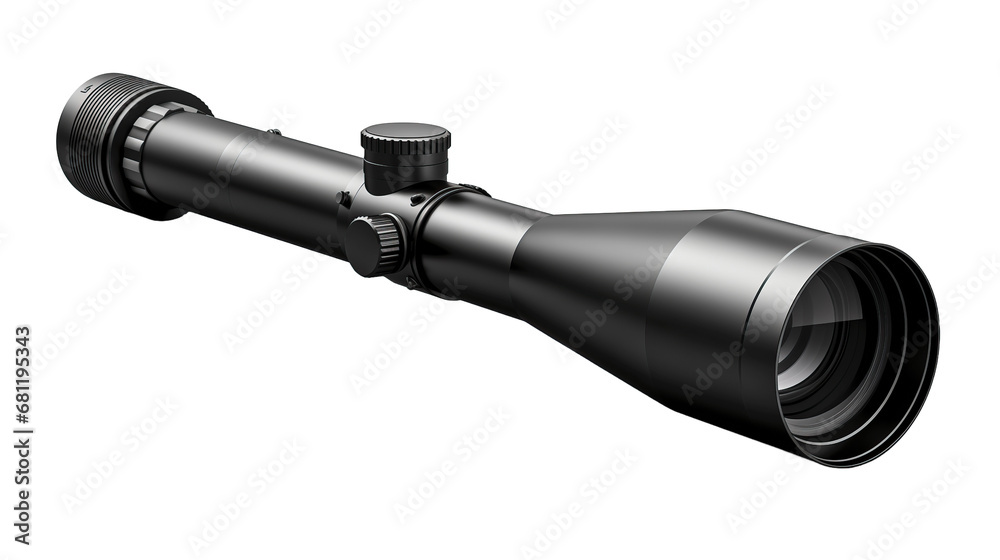 Precision of a Rifle Scope .,modern spyglass. isolated on transparent ...