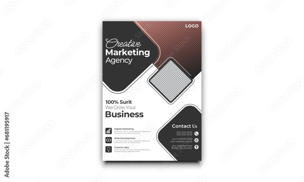 IT Agency Flyer Design,Creative Marketing Agency Flyer Design Stock ...