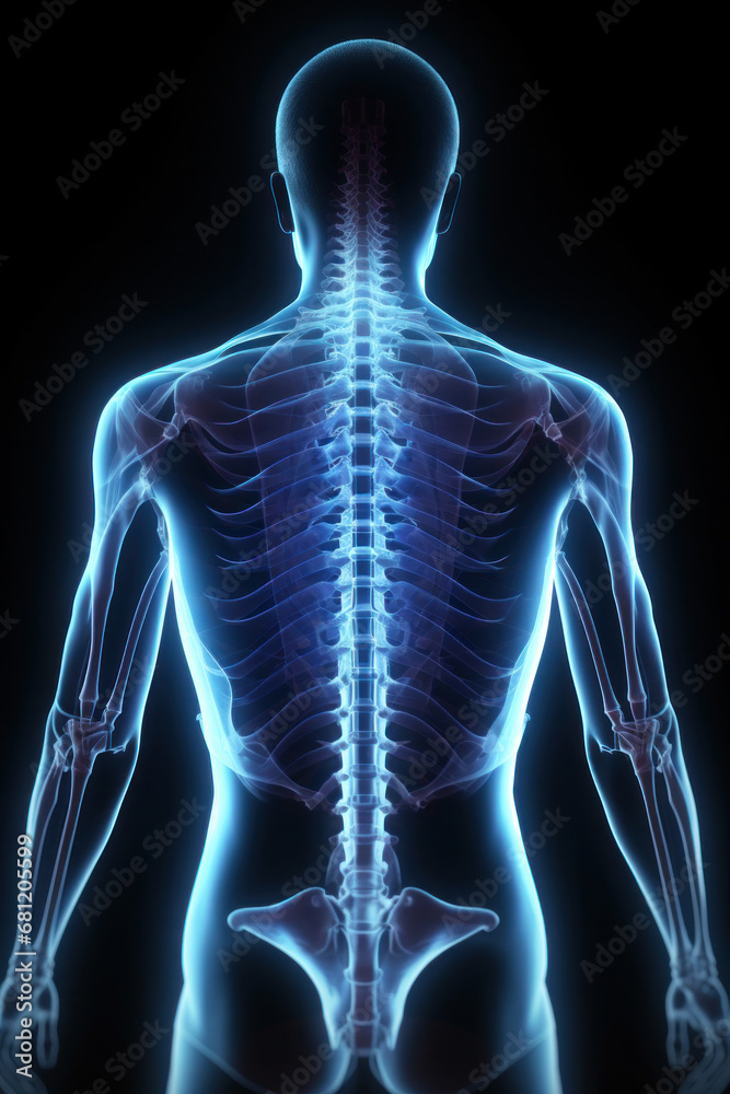 x-rays of the spine, Scoliosis film x-ray show spinal bend in teenager ...