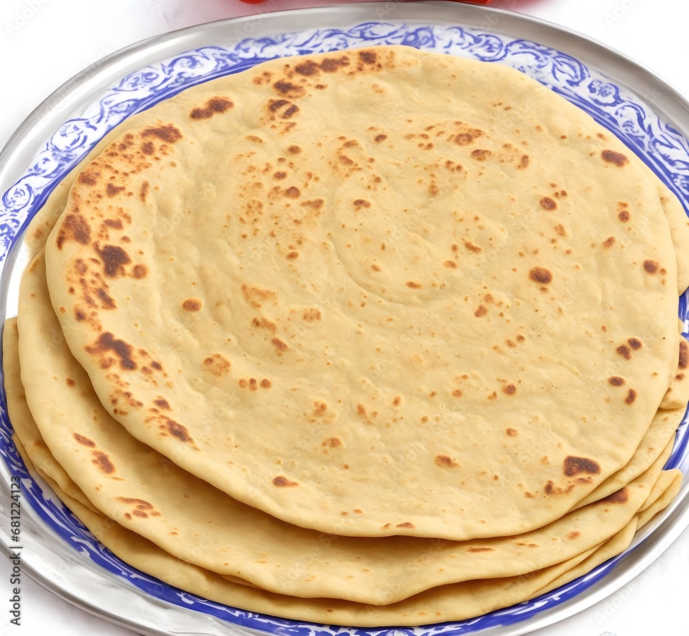 Desi roti chapati Indian Stock Illustration | Adobe Stock