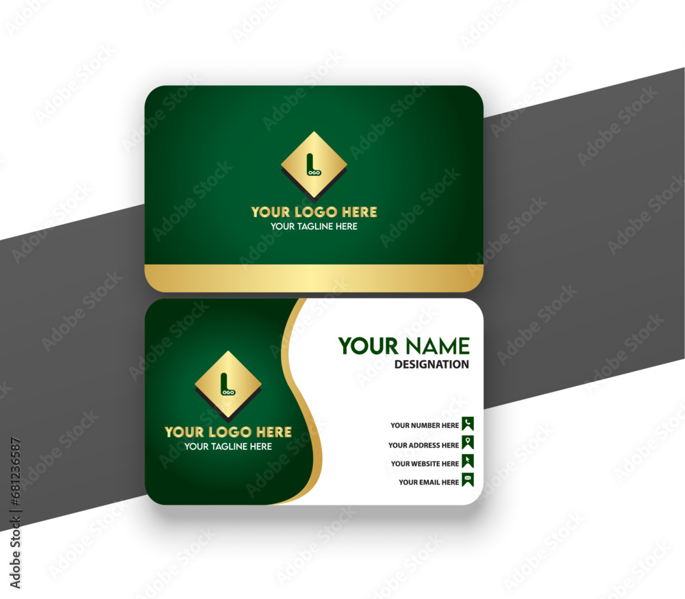 double sided business card layout, business card layout, card design ...