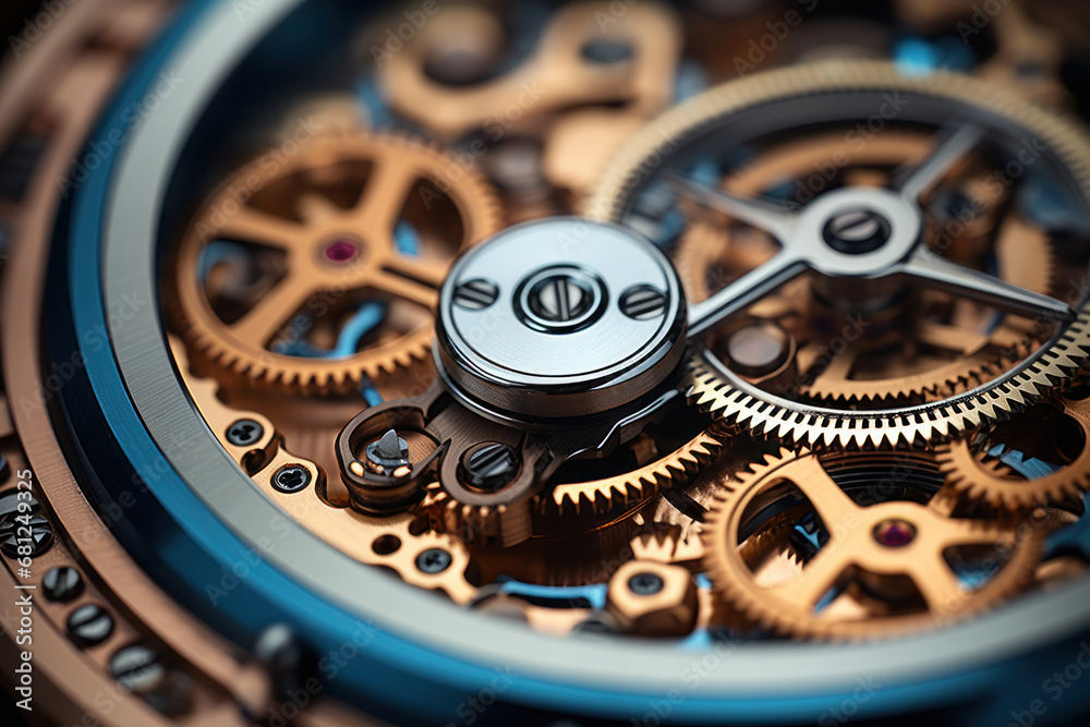 The intertwining of gears in perpetual motion, symbolizing the seamless ...