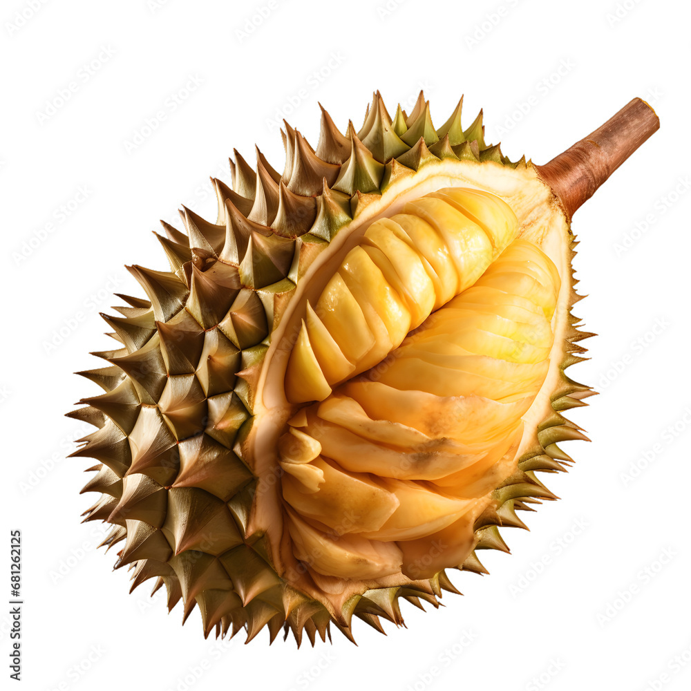 An Isolated Durian cross-section on a Transparent background Stock ...
