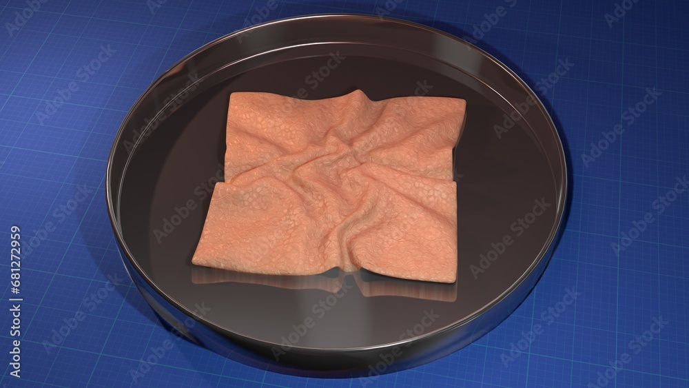 Bioprinted skin. Skin grown in laboratory. Lab grown skin. Synthetic ... Bioprinted skin. Skin grown in laboratory. Lab grown skin. Synthetic ...