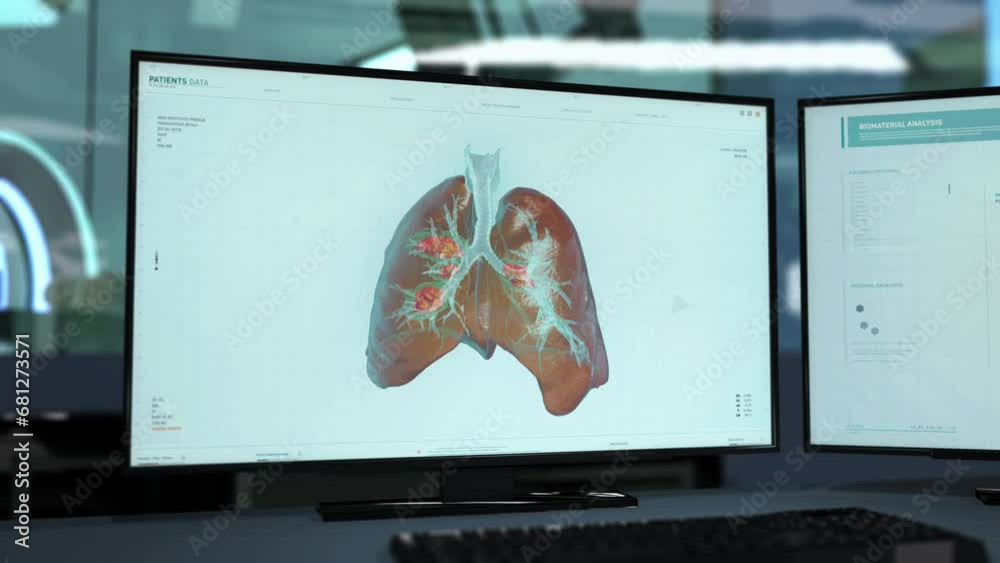 Futuristic scanner diagnosing the emergency patient. Futuristic ...