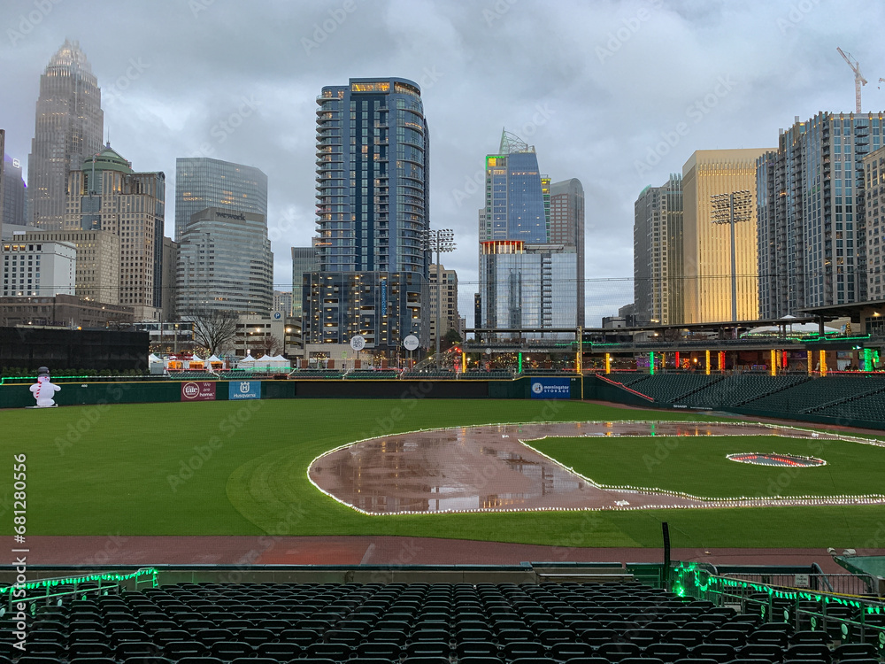 Charlotte winter wonderland at Truist Field Stock Photo | Adobe Stock