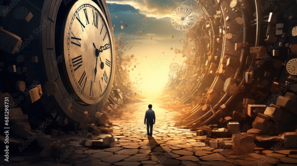 time travel background wallpaper AI generated image Stock Illustration ...