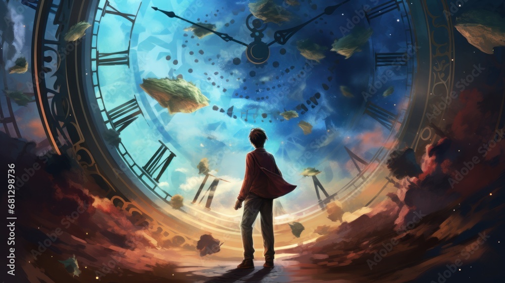 time travel background wallpaper AI generated image Stock Illustration ...