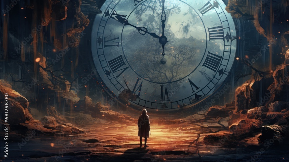 time travel background wallpaper AI generated image Stock Illustration ...