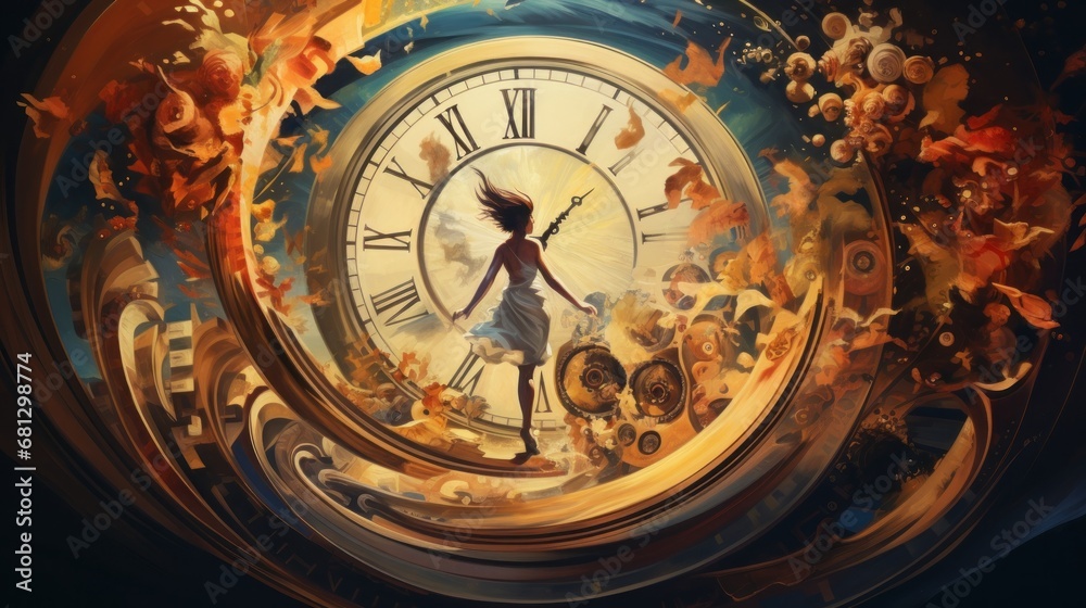 time travel background wallpaper AI generated image Stock Illustration ...