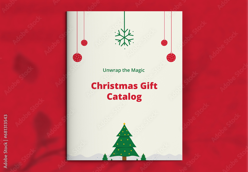 Christmas Gift Catalogue Layout Stock Template | Adobe Stock