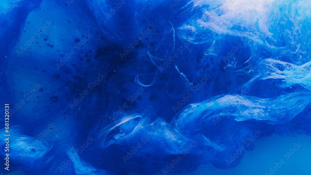 Color fume background. Mysterious air. Blue white ink blend flow effect ...