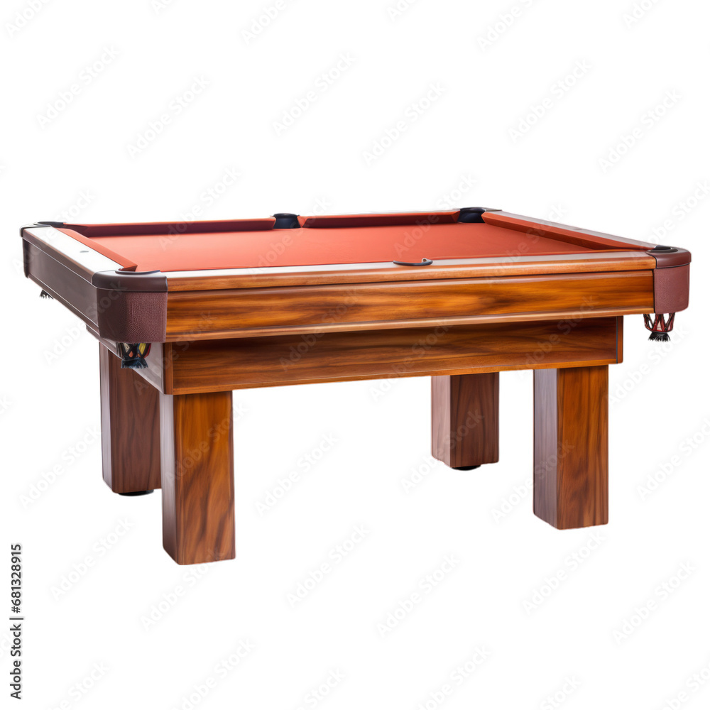 A Vibrant Red Pool Table, Ready for a Game of Precision and Skill ...
